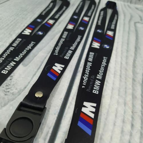 Jual Lanyard BMW motorsport hitam custom printing surabaya - Pengait ...