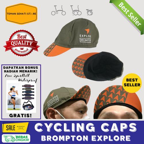 Jual CYCLING CAP BROMPTON EXPLORE TOPI SEPEDA LIPAT PRIA WANITA GOWES ...