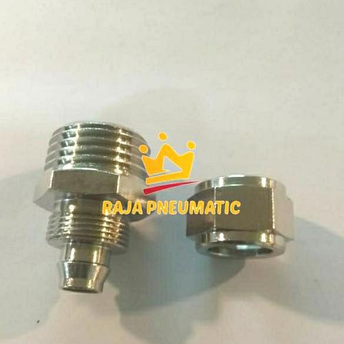 Jual FITTING NEPEL ANGIN METAL UKURAN DRAT 1/2 BUAT SELANG 12X8 ...
