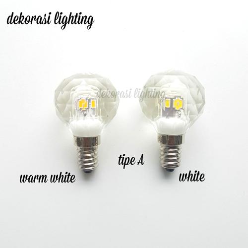 Jual lampu bohlam crystal cylinder LED fiting e14 white warm white ...