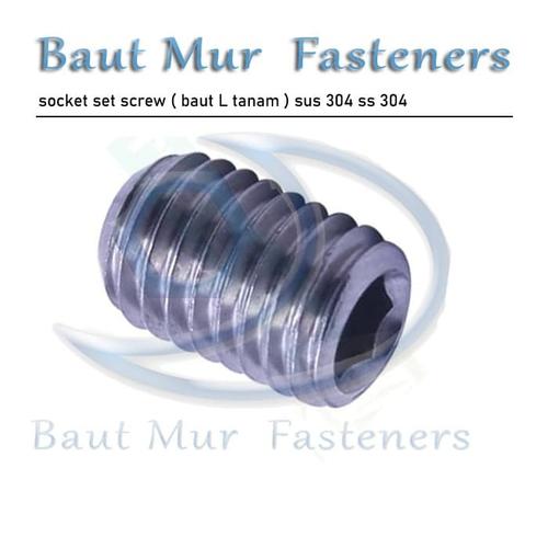Jual BAUT L TANAM M5 x 16 stainless sus 304 ( L-Set )Socket Set Screw ...
