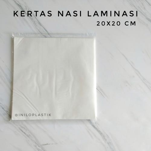 Jual Kertas Nasi Laminasi Putih 20x20 Cm / Kertas Nasi KFC @1pack ...