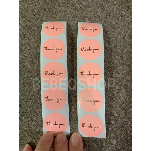 Jual Sticker Label Kue Cake Roti Cookies THANK YOU (Pink) isi 10 ...
