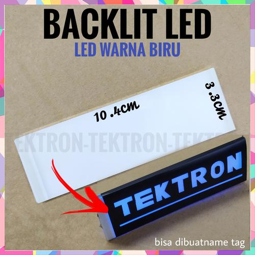 Jual Backlit 1x LED biru LCD 4x20 4*20 Name Tag Papan Nama Nyala Back ...