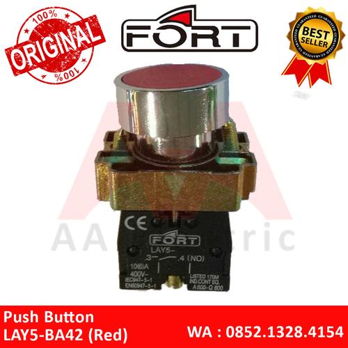 Jual Push Button LAY5-BA42 / LAY5BA42 warna Merah Fort - Jakarta Pusat ...