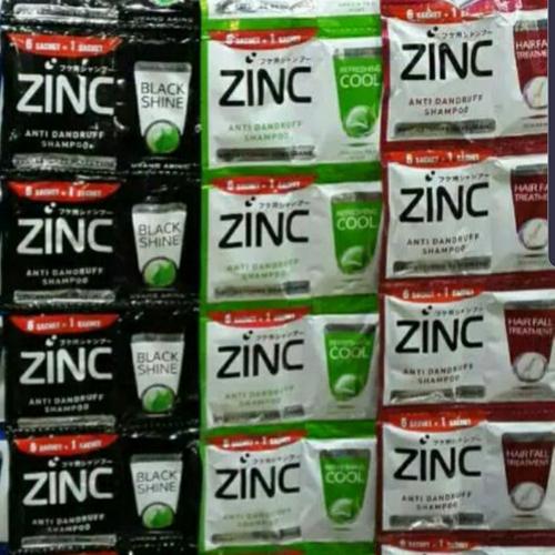Jual ZINC Shampoo Sachet 5ml (Warna Hitam&Merah). 1 Renteng Isi 24 ...
