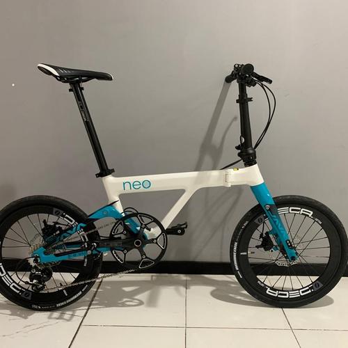 Jual Java Neo Carbon buildup full sepeda lipat impor - putih biru ...