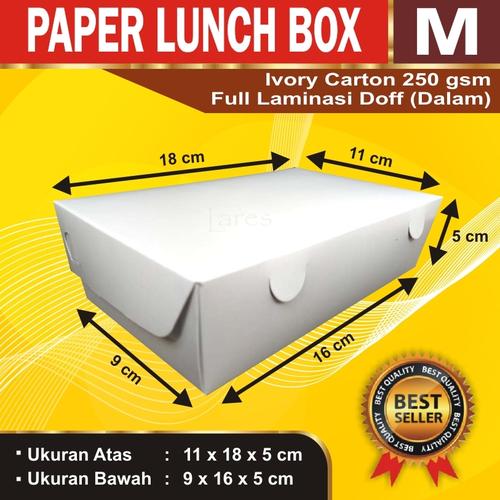 Jual PAPER LUNCH BOX UKURAN M/ PAPER TAKE AWAY - Kota Semarang - Lares ...