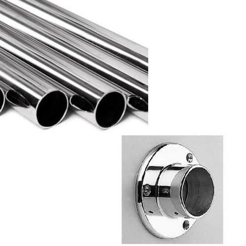 Jual pipa bulat chrome tiang pipa bulat display hanger cantolan hanger ...