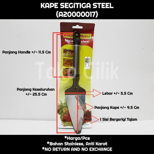 Jual kape+segitiga+steel+sendok+angkat+kue+puding+tumpeng+snack+roti ...