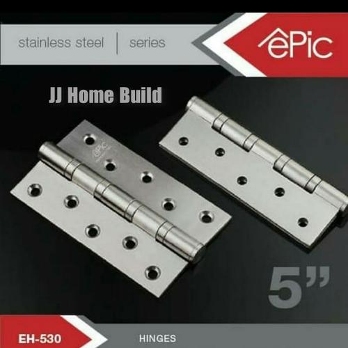Jual Engsel Pintu EPIC 5"inch Stainless/Engsel 5"x3"x3mm 4BB Stainless ...