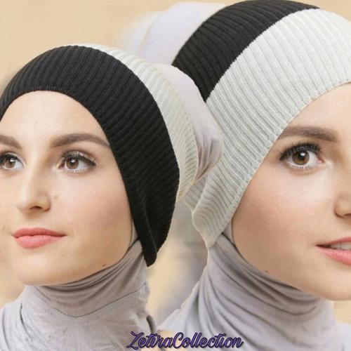 Jual Ciput Hijab Inner Rajut 2 Tone Premium Anti Pusing Dan Nyaman 2 ...