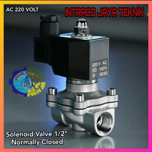 Jual Alat Valve Stainless Steel 1/2" Normaly Closed AC 220V Valve 1/2in - Jakarta Barat ...