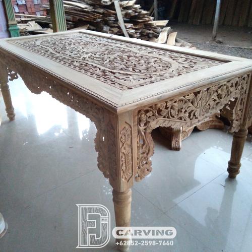 Jual meja ukir jepara krawangan persegi kayu jati k4/k6/K8 - k4 - Kab ...