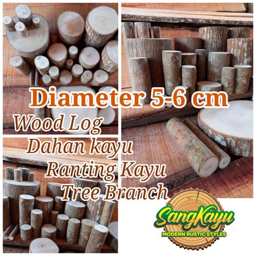 Jual Kayu dahan kayu diameter 5-6 cm bahan craft dekorasi hiasan ...