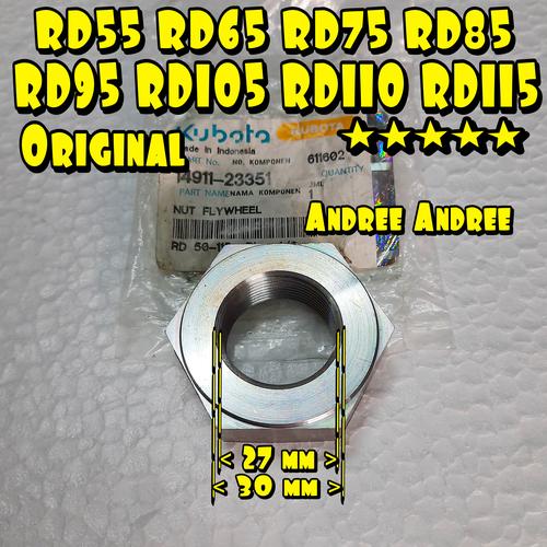 Jual Nut Flywheel Mur Roda Gila Angin Kubota RD 95 105 110 115 Original ...