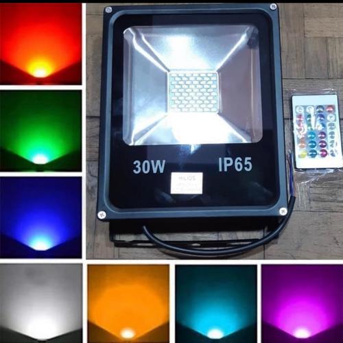 Jual lampu sorot rgb warna warni outdoor 30w 30 watt tembak floodlight led - KABEL ON OFF ...