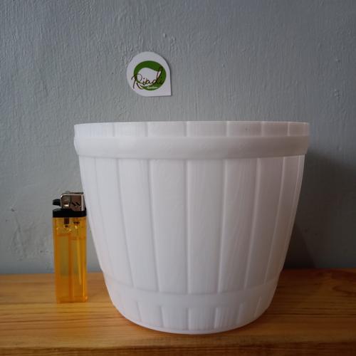 Jual Pot Kembang Putih Bulat Tanaman Minimalis Ukuran S Grosir & Eceran ...