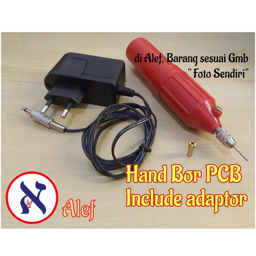 Jual bor mini drill pcb 12 V include adaptor 12 volt hand bor board ...