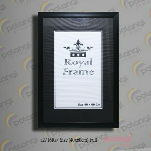 Jual frame foto / bingkai foto minimalis/ figura (40 x 60) motif hitam ...