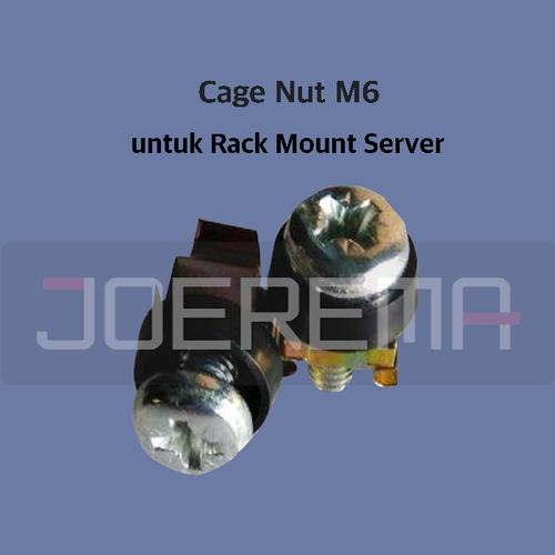 Jual Cage Nut M6 untuk rack mount server dengan ring plastik / besi ...