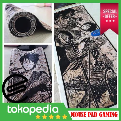 Jual Mouse Pad Gaming One Piece Anti Slip 800 x 300 mm Super Lebar ...
