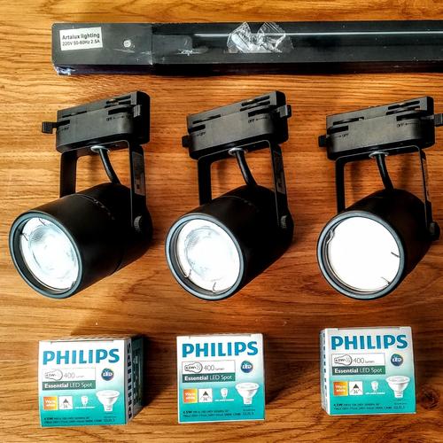 Jual Philips track light set artalux sorot LED philips 4.5W berikut rel ...