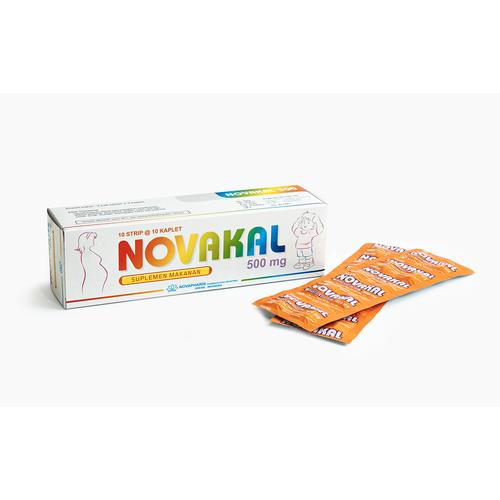 Promo Novakal 500mg Calsium Lactate Suplemen Kalsium 1 Box isi 100 ...
