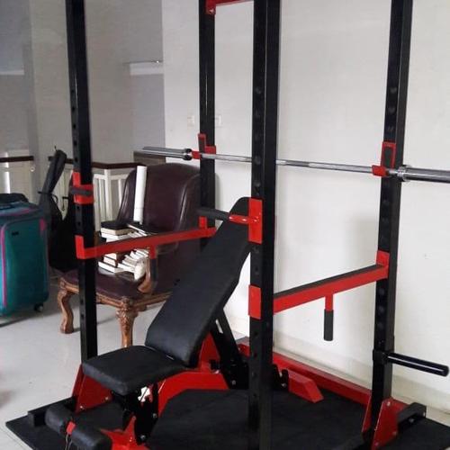 Jual power Rack squatrack squat bench press adjustable bench - Kab ...