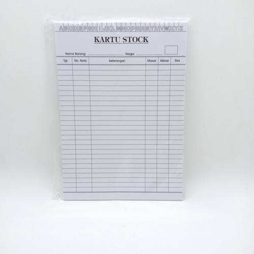 Jual Kartu Stok Barang Kwarto Putih / Stock Card White - 30 Pack - Kab ...