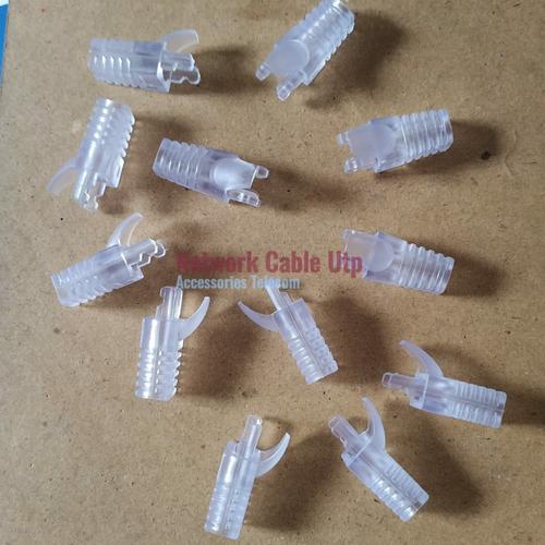 Jual plug booth RJ45/kondom pelindung Konektor RJ45 transparant ...