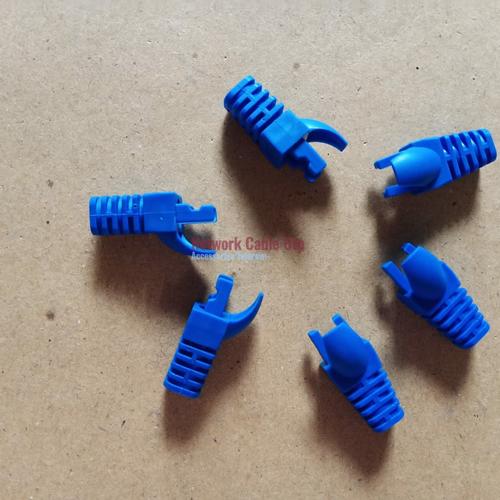 Jual plug booth Konektor RJ45/karet pelindung RJ45 eceran warna Biru ...