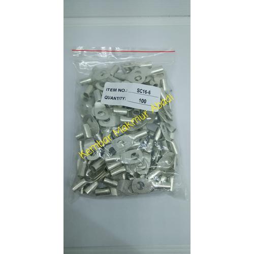 Jual Kabel Skun SC/Skun Kabel SC 16-6/Cable Lug /Scun Cable 16-6mm -100 ...