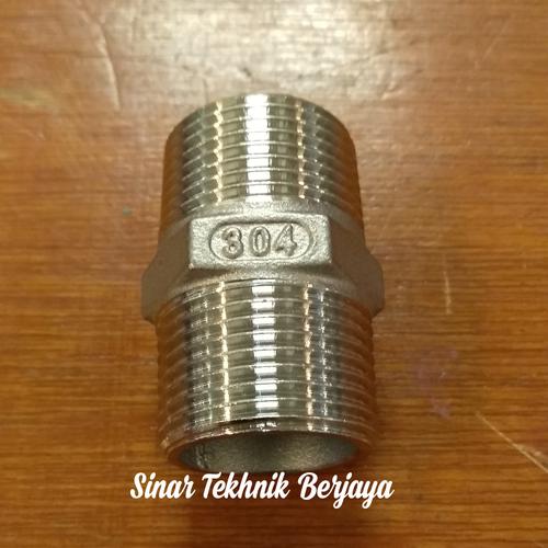 Jual DOUBLE NEPPLE SS304 1/2 INCH - Jakarta Barat - SINAR TEKHNIK JAYA ...