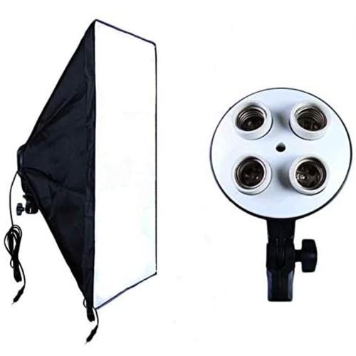 Jual the boring softbox 50x70cm photo studio + 4 socket e27 bulb holder ...