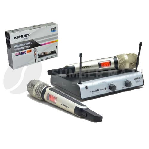 Jual Mic Wireless Ashley Voice 1 | Profesional Microphone - Hitam ...