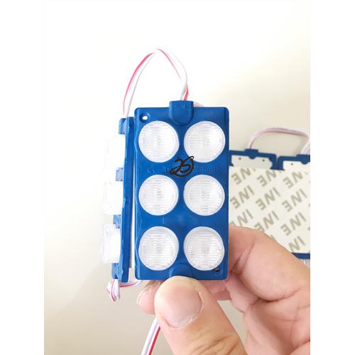 Jual LED MODUL 6 MATA (2X3) DC 12V LED 2X3 6W LED MODULE INJECTION LED ...