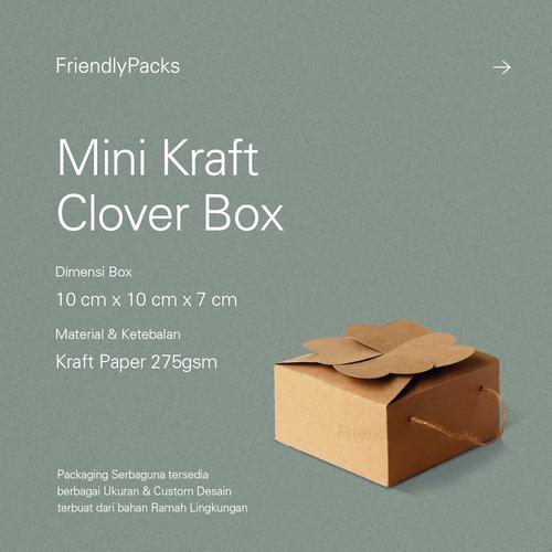 Jual Mini Clover Box - Packaging Kraft Paper - 10 x 10 x 7 - Kue Kering ...