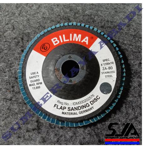 Jual FLAP DISC 4 INCHI P80 BILIMA / AMPLAS SUSUN GERINDA P80 BILIMA ...