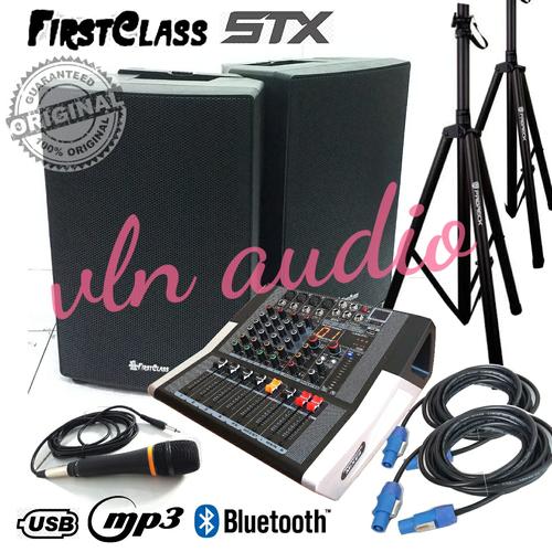 Jual paket sound system speaker pasif 15in + power mixer STX 4ch ...