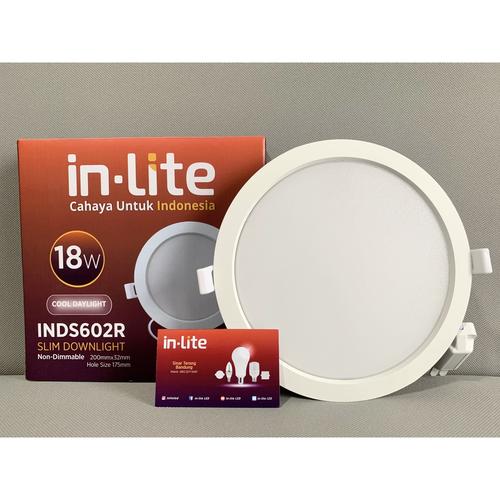 Promo LAMPU LED PLAFON INLITE SLIM DOWNLIGHT 18W 18 WATT - INDS602R ...