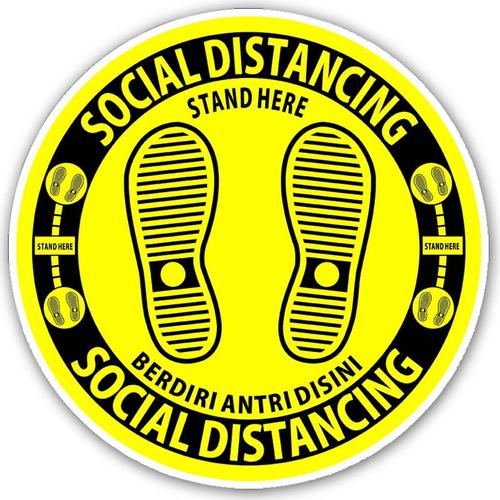 Jual STICKER LANTAI SOCIAL DISTANCE STICKER LANTAI ANTRIAN KASIR ...