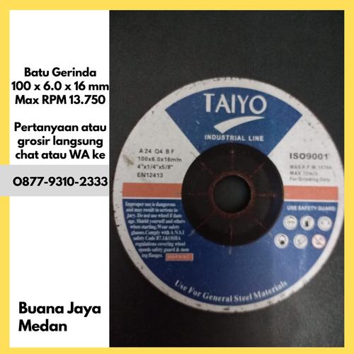 Jual Mata Batu Gerinda Potong Besi 4 inch 4" 100x6.0x16mm Gurinda Medan ...