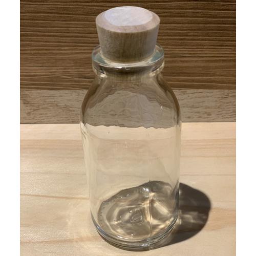 Jual BOTOL KACA + TUTUP KAYU 100 ML / CRAFT GLASS BOTTLE WOODEN CAP ...