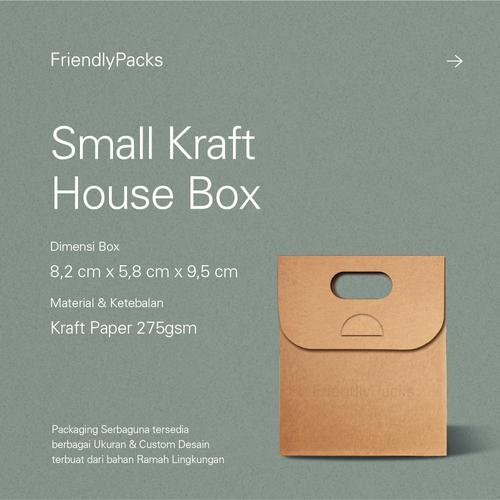 Promo Small House Box - Packaging Kraft Paper - 8.2 x 5.8 x 9.5 cm ...