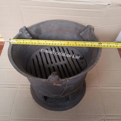 Jual anglo besi baja cor besar diameter 31cm/free arang kemiri 1 kg ...