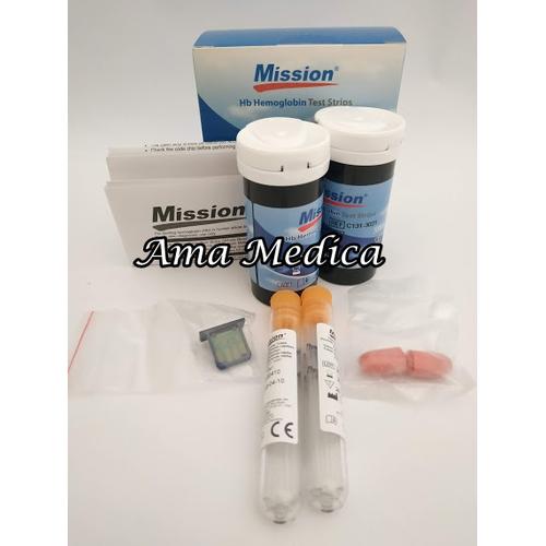 Jual Strip Stik Refill Isi Ulang Mission Hb Hemoglobin Test Strip Acon ...
