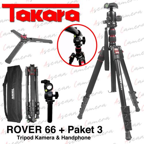 Jual Tripod Takara Rover 66 Paket 3 OHA 25 T-054 Compact 2 in 1 ...