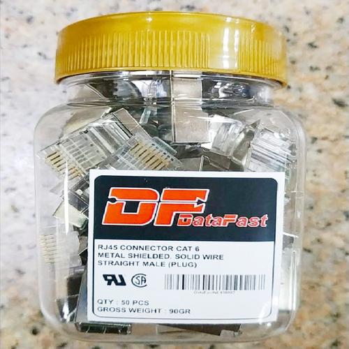 Jual Data Fast RJ45 Connector Cat 6 Metal SHIELDED SOLIS WIRE STRAIGHT ...