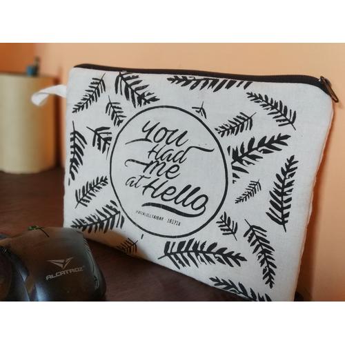 Jual Souvenir Pernikahan Dompet Custom - Pouch Blacu Sablon - Bahan ...